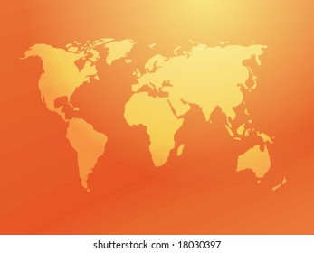 Map World Illustration Abstract Curved Lines Stock Vector (Royalty Free ...