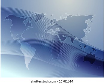 Map World Illustration Wavy Gradient Curves: เวกเตอร์สต็อก (ปลอดค่า ...