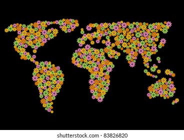 9,948 World map flower Images, Stock Photos & Vectors | Shutterstock