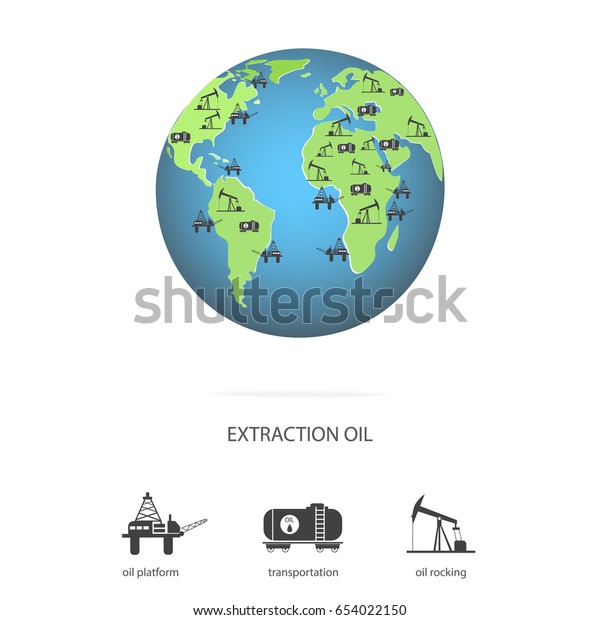 Map World Showing Areas Production Transportation: vector de stock ...