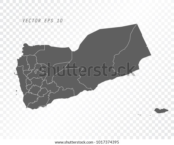 Map Yemen Vector Illustration On Transparent Stock Vector (Royalty Free ...