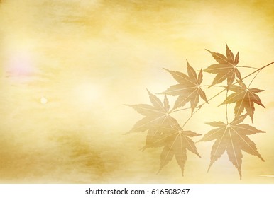 Maple Gold Japanese Paper Background Stock Vector (Royalty Free ...