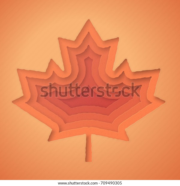 Maple Leaf Paper Illustration Colorful Paper Stock Vector (Royalty Free ...