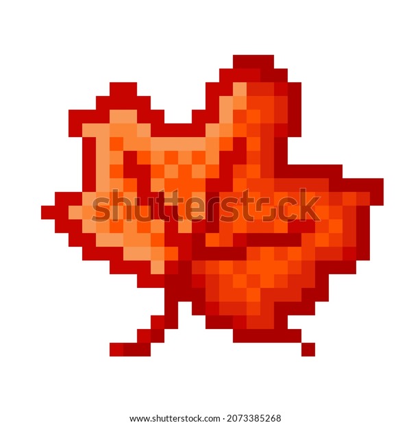 Maple Leaf Pixel Art Pixel Vector Stock Vector (Royalty Free ...
