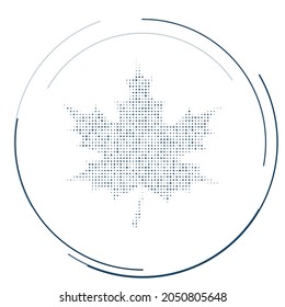 Maple Leaf Symbol Filled Dark Blue Stock Vector (Royalty Free ...