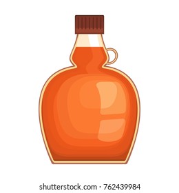 Maple Syrup Bottle On White Background Stock Vector (Royalty Free ...