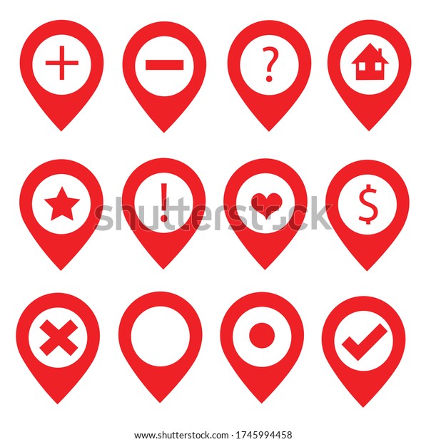 Mapping Pins Icon Set Vector: เวกเตอร์สต็อก (ปลอดค่าลิขสิทธิ์ ...
