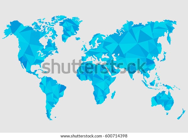 Maps Earths World Map Low Poly: เวกเตอร์สต็อก (ปลอดค่าลิขสิทธิ์ ...
