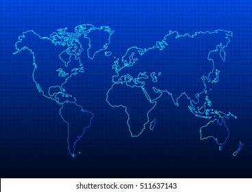 Maps Earths World Map Vector Illustration Stock Vector (Royalty Free ...