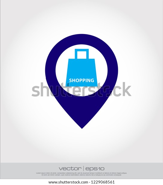 Maps Icon Stores Outlets Markets Stock Vector (Royalty Free) 1229068561 ...