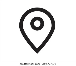 Maps Location Outline Icon App Website Stock Vector (Royalty Free ...