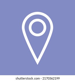 Maps Point Icon Symbol Blue Background Stock Vector (Royalty Free ...