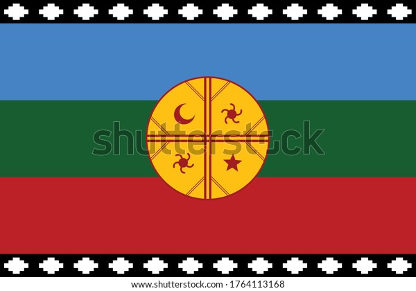 Mapuche Flag People Land Mapuche Group Stock Vector (Royalty Free ...