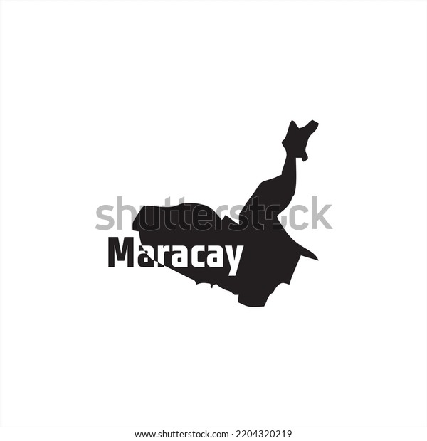 Maracay Map Black Lettering Design On Stock Vector (Royalty Free ...