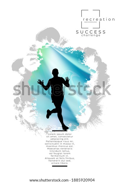 Marathon Running Race Minimal Poster Design Stock Vector (Royalty Free ...