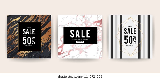 Marble Background Design Banner Poster Marbling Stock Vector (Royalty ...