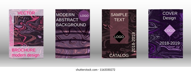 Marble Texture Covers Set Modern Marble Stock Vector (Royalty Free ...