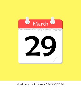 119 29 march calender icon Images, Stock Photos & Vectors | Shutterstock
