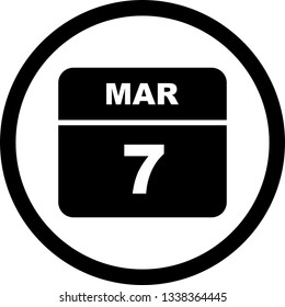 75 Calendar march 7 circled Images, Stock Photos & Vectors | Shutterstock