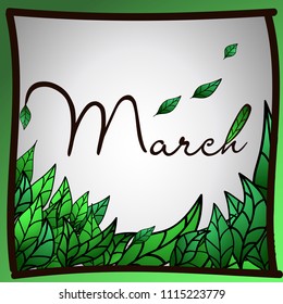 March Grass Postcard Stock Vector (Royalty Free) 1115223779 | Shutterstock