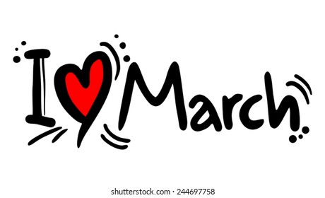 March Love Stock Vector (Royalty Free) 244697758 | Shutterstock