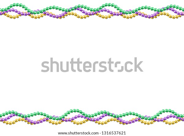 Mardi Gras Background Template Festive Banner Stock Vector (Royalty ...