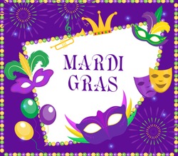 Mardi Gras Frame Template Free Stock Photo - Public Domain Pictures