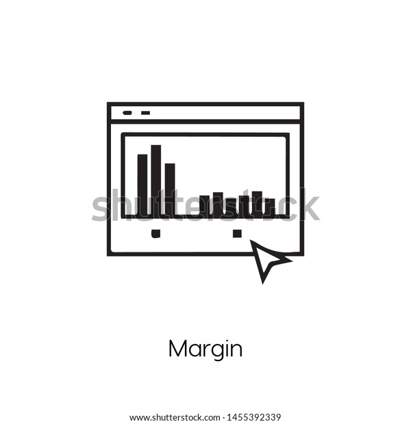 Margin Symbol Sign Design Vector: vector de stock (libre de regalías ...