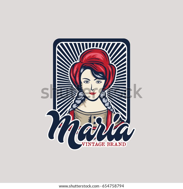 Maria Vintage Brand Logo Vector Stock Vector (Royalty Free) 654758794 ...