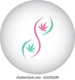 Marijuana Dna Symbol Simple Silhouette Icon Stock-vektor (royaltyfri ...