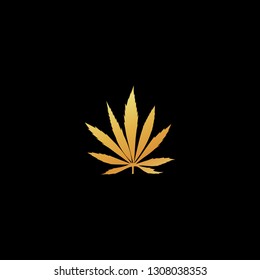 Marijuana Gold Logo Stock Vector (Royalty Free) 1308038353 | Shutterstock