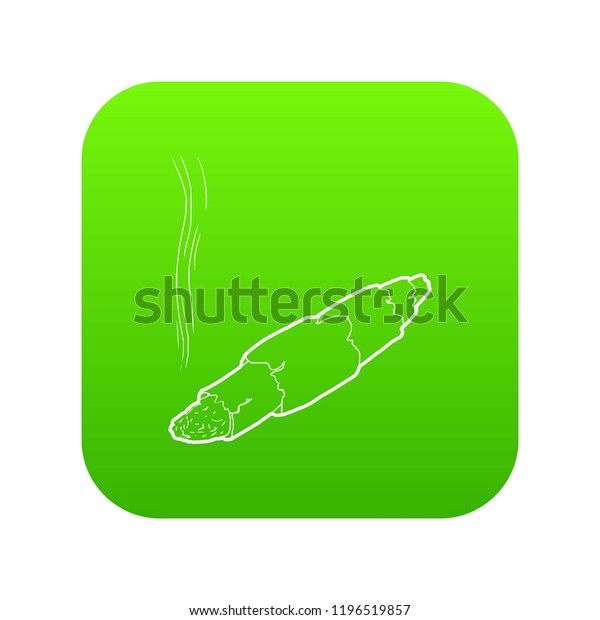 Marijuana Joint Icon Green Vector Isolated Stock Vector (Royalty Free ...
