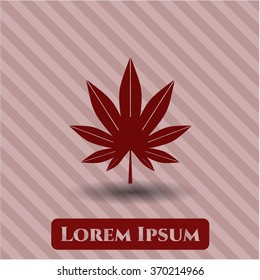 Marijuana Leaf Weed Icon Vector Symbol Stock Vector (Royalty Free ...