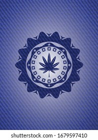 Marijuana Leaf Weed Icon Inside Emblem Stock Vector (Royalty Free ...