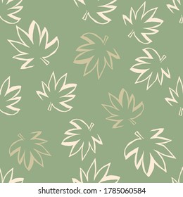 Weed Seamless Pattern Stock Vector (Royalty Free) 235728571