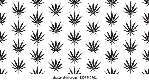 Marijuana Seamless Pattern Cannabis Weed Vector Stock Vector (Royalty ...