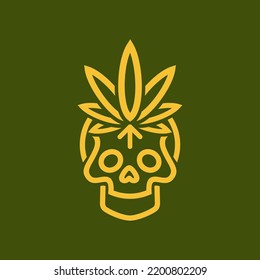 Marijuana Skull Illustration Vector Rastaman Cannabis Stock Vector ...