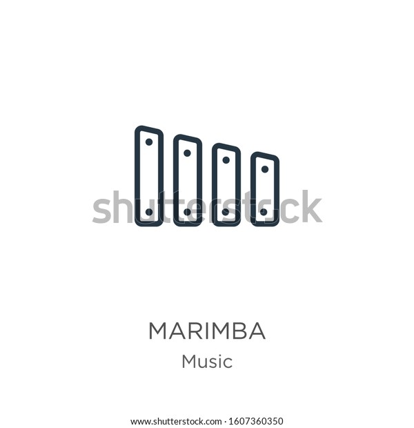 Marimba Icon Thin Linear Marimba Outline 스톡 벡터(로열티 프리) 1607360350 ...