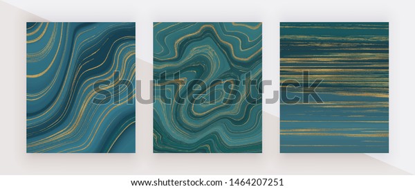 Marine Color Liquid Marble Texture Blue Stock Vector (Royalty Free ...