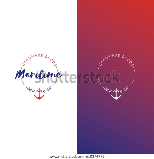 Maritime Logo Design Anchor Stock Vector (Royalty Free) 610374995 ...