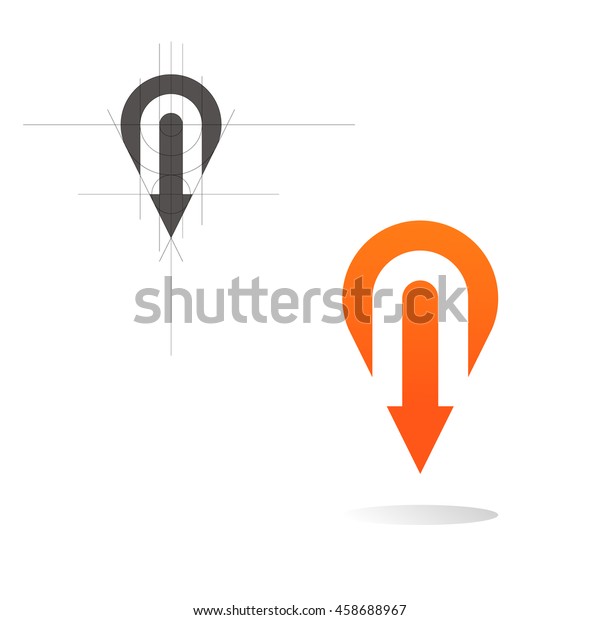 Mark Arrow Letter N Magnet Vector Stock Vector (Royalty Free) 458688967 ...