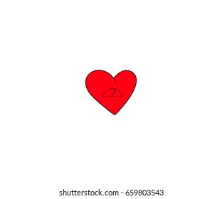 Mark Fast Heart On White Background Stock Vector (Royalty Free ...