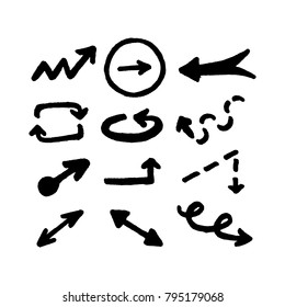 Marker Drawn Arrows Set Hand Drawn Stock Vector (Royalty Free ...