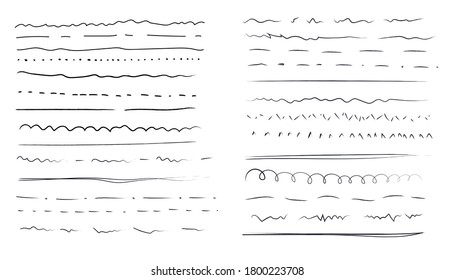 Big Set Hand Drawn Line Borders Stock Vector (Royalty Free) 1549462841 ...