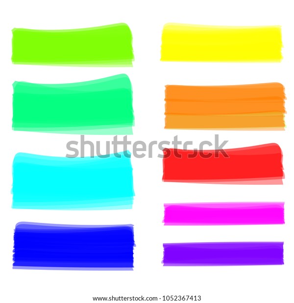 Marker Highlighter Strokes Design Creative Illustration Stock Vector ...