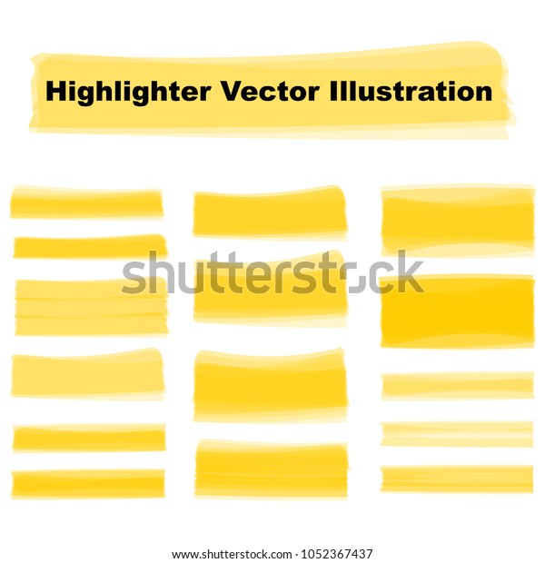 Marker Highlighter Strokes Design Creative Illustration Stock Vector ...