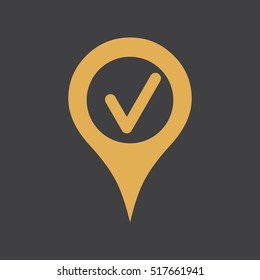 Marker Location Icon Check Mark Stock Vector (Royalty Free) 517661941 ...