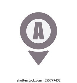 Marker Location Letters Stock Vector (Royalty Free) 555799432 ...