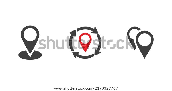 Marker Location Orientation Map Pin Vector Stock Vector (Royalty Free ...