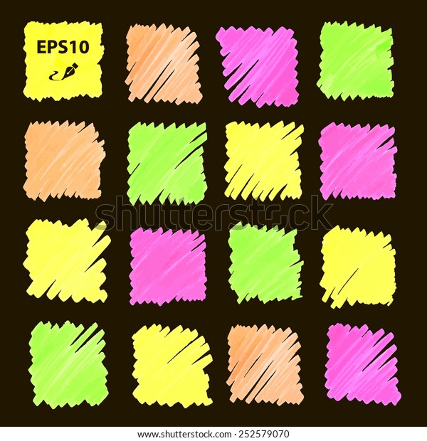 Marker Stains Textures Templates Your Designs Stock Vector (Royalty ...